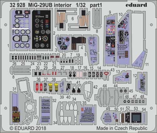 DISCONTINUED Eduard 32928 MiG-29UB interior TRUMPETER