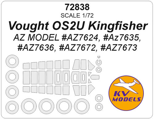 KV Models 72838 Vought OS2U Kingfisher - Painting Masks (for AZ Models Kits)
