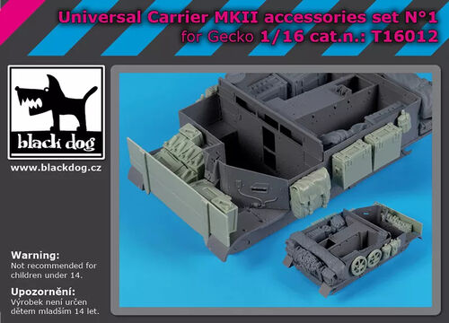 Black Dog T16012 Universal Carrier Mk.II - Accessories Set No.1 (for Gecko Kits)