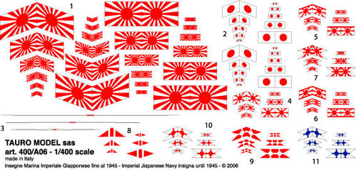 TAURO MODEL 400-A06 Naval Flags - Imperial Japanese Navy