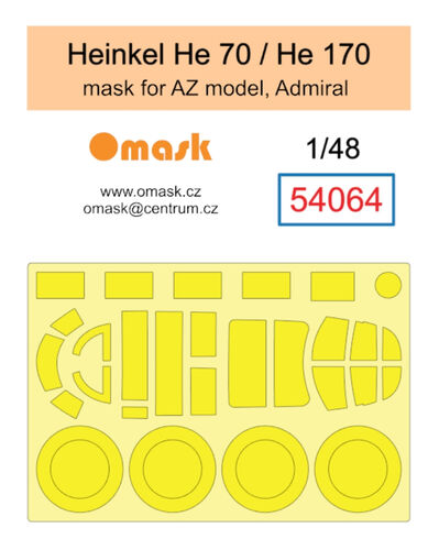 Omask 54064 Heinkel He 70 / He 170 Mask (For AZ Model, Admiral)