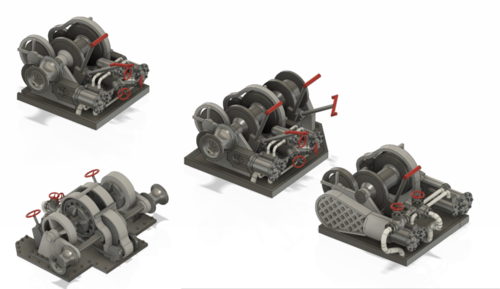 L'Arsenal 2.0 3D350464 Set for Fleet Replenishment Tankers (PRE) x 27 winches + 1 windlass - 3D printing