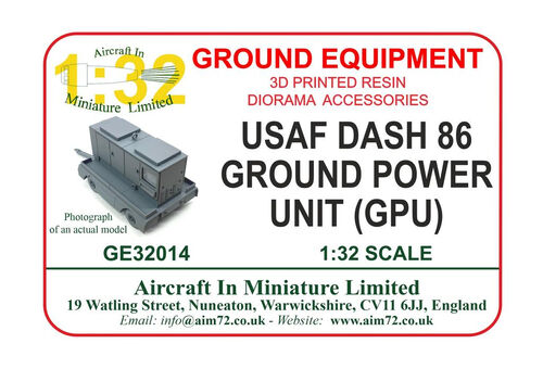 Aircraft In Miniature Ltd GE32014 Dash 86 - USAF Ground Power Unit 3D-printed
