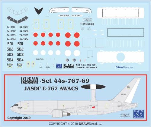 Draw Decal 44-767-69 Boeing E-767 AWACS - JASDF Decals