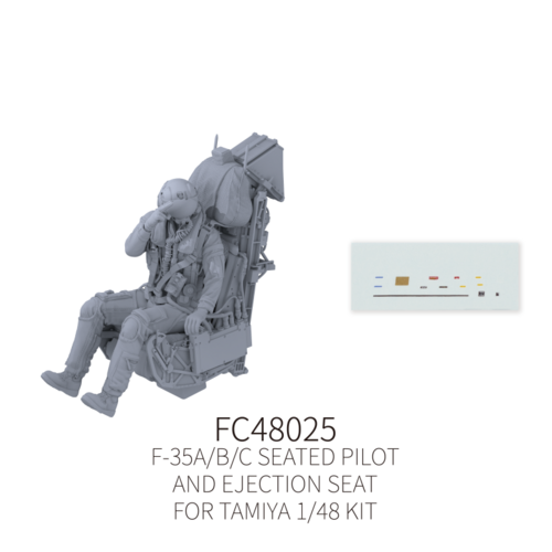 Galaxy-Model FC48025 F-35A/B/C Seated Pilot And Ejection Seat #5 (For Tamiya Kit)