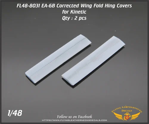 Flying Leathernecks 48-8031 Grumman EA-6 B - Corrected Wing Fold Hing Covers - 3D-Printed (for Kinetic and Italeri kits)