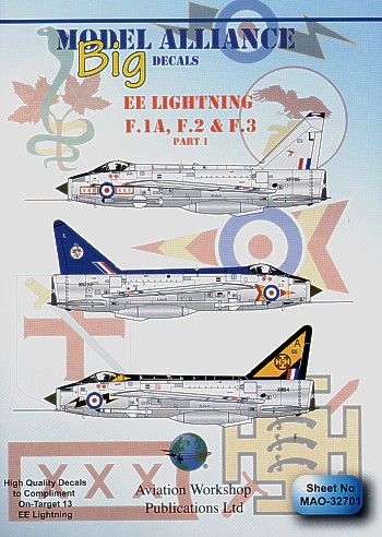 Model Alliance 32701 BAC/EE Lightning F.1A, F.2 and F.3 Part 1 (4 schemes)