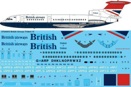 26 Decals STS44413 Hawker-Siddeley Trident 1C - British Airways