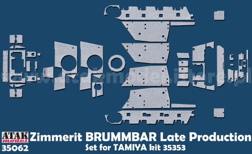 Atak Model 35062 Zimmerit Brummbar Late Production (for Tamiya 35353 kit)