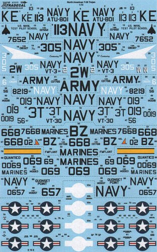 Xtradecal 72159 North American T-28 B/C Trojan Decals