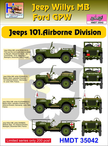 H-Model Decals T35042 Willys Jeep MB/Ford GPW: 101st Airborne Division