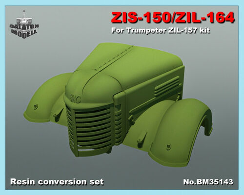Balaton Modell BM35143 ZiS-150/ZiL-164 Truck Hood Grill And Fenders (For Trumpeter Zil-157)