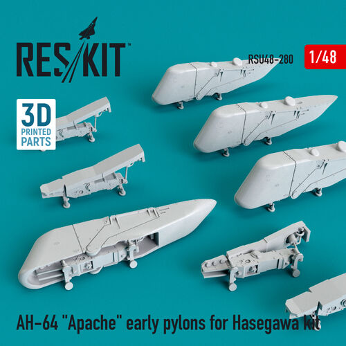 RES/KIT U48-0280 AH-64 "Apache" early pylons for Hasegawa kit
