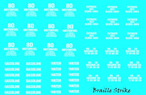 Braille Strike 35123 Fuel Drum Stencils