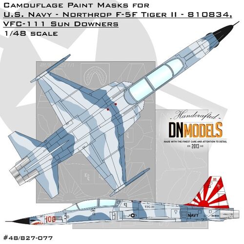 DN Models 48-827-077 F-5F US NAVY VFC-111 Sun Downers Camouflage Paint Masks