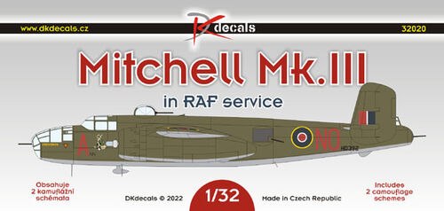 DKdecals 32020 Mitchell Mk.III in RAF service