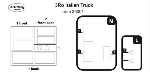 ARTILLERY Models 35001 3Ro Italian Truck
