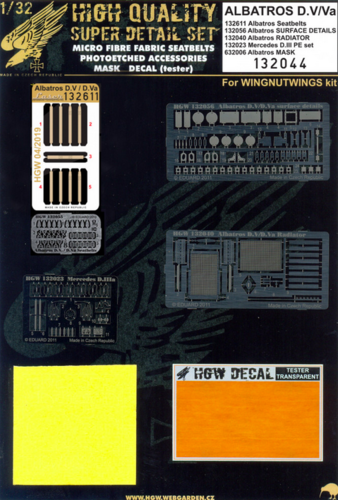 HGW Models 132044 Albatros D.V / D.Va - Super Detail Set