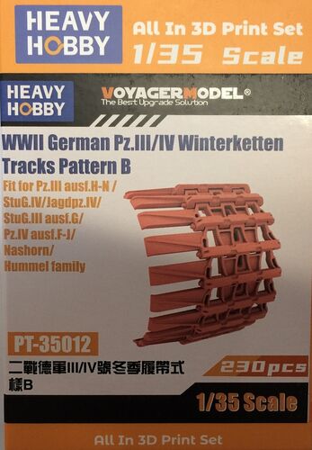 Heavy Hobby PT-35012 WWII German Pz.III/IV Winterketten Tracks Pattern B