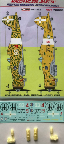 Kora Models NDT72065 Macchi MC.200 SAETTA Fighter Bombers over North Africa