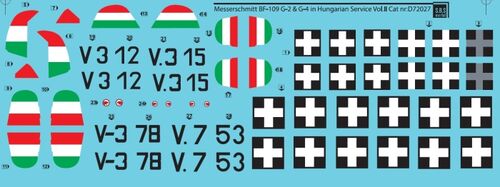 SBS Model D72027 Messerschmitt Bf-109G-2 & G-4 Hungarian Air Force WW II