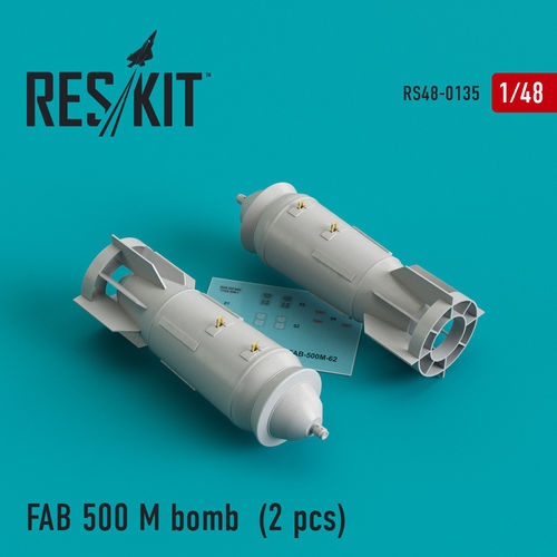 DISCONTINUED RES/KIT 48-0135 FAB 500 M bomb (2 pcs) (Su-17, Su-22, Su-24, Su-25, Su-34)