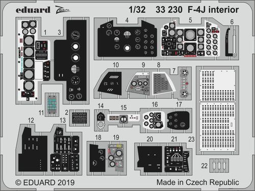 Eduard 33230 F-4J interior TAMIYA