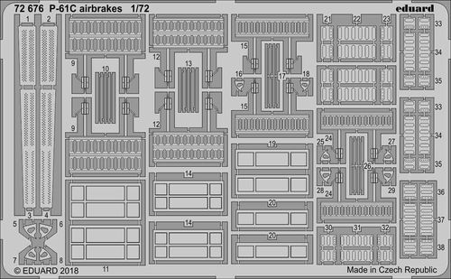 Eduard 72676 P-61C airbrakes HOBBY BOSS