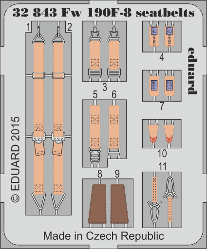 Eduard 32843 Fw 190F-8 seatbelts Revell 04869