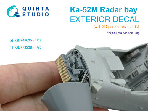 Quinta Studio QD+48635 Kamov Ka-52 M - Radar Bay with Nose Cone and 3D-printed Resin Parts (for Quinta Models Kits)