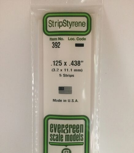 Evergreen 00392 Polystyrene Strip 3,2 x 11,1 mm (60 cm) (1 pc)