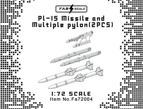 Fab Scale Fa72004 PL-15 Missile and Multiple Pylon 2pcs