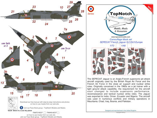 TopNotch 48-M227 SEPECAT French Jaguar Gr1/Gr3 Europe
