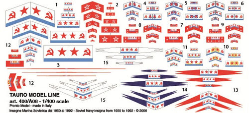 TAURO MODEL 400-A08 Naval Flags - Soviet Navy