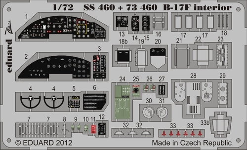 Eduard SS460 B-17F interior S.A. REVELL