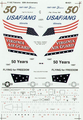 Superscale 480621 Lockheed Martin F-16 C - 50th Anniversary (2 schemes)