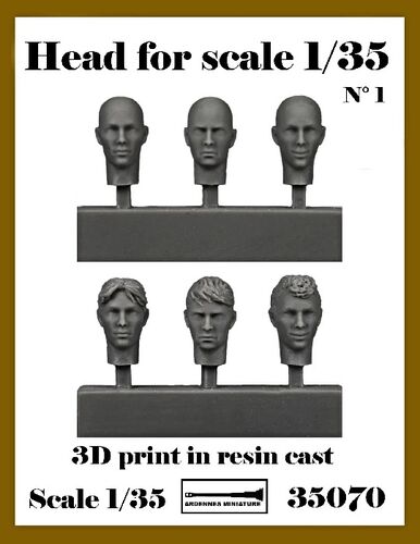 Ardennes Miniature 35070 Heads For Scale 1/35 No.1 (6pcs)