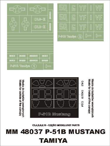 Montex MM48037 P -51 B Mustang Tamiya 42
