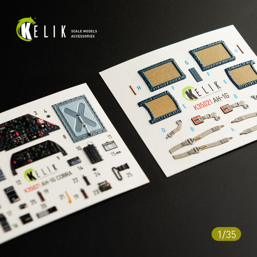 KELIK K35021 AH-1G 'Cobra' Interior 3D Decals For ICM kit