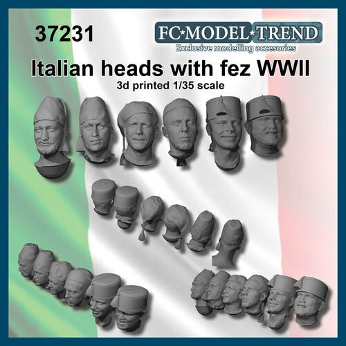 FC ModelTrend 37231 Italian Heads With Fez WWII