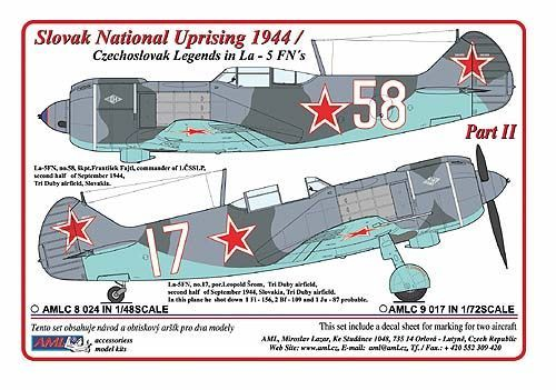 AML C9017 Slovak National Uprising 1944 - Czechoslovak Legends in La-5 FN Part 2 (2 decal versions)