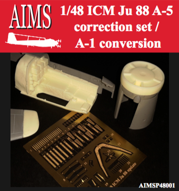 Aims 48P001 Junkers Ju-88 A-5 - Update Set (designed to be used with ICM and Special Hobby kits)