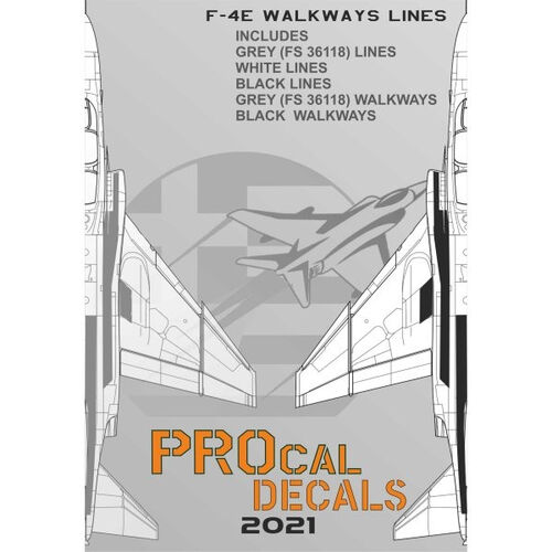 Procal Decals 32-102 McDonnell-Douglas F-4 E / RF-4 E Phantom II Walkways