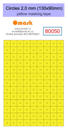 Omask 80050 Circles 2,0 mm (130 x 90 mm) Yellow Masking tape