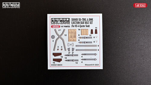 Kits World 3D148035 Sukhoi Su-7 - 3D full colour Seat Harness