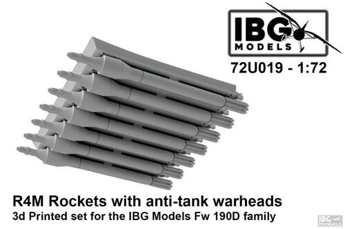 IBG 72U019 R4M Rockets With Anti-Tank Warheads - 3D Printed For IBG Fw 190D Family