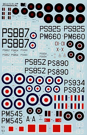 Xtradecal 72105 Supermarine Spitfire PR.XIX / PR.19 (12 schemes)