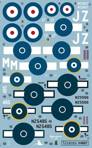 Ventura 4897 Vought F4U-1D & FG-1D Corsairs in RNZAF Service (3 schemes)