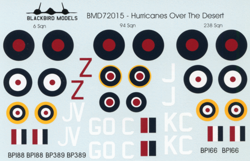 Blackbird Models D72015 Hawker Hurricanes over The Desert
