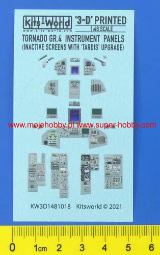 Kits World 3D1481018 Panavia Tornado GR.4 (screens off wit TARDIS upgrade) 3D Full colour Instrument Panels (for Italeri and Revell kits)